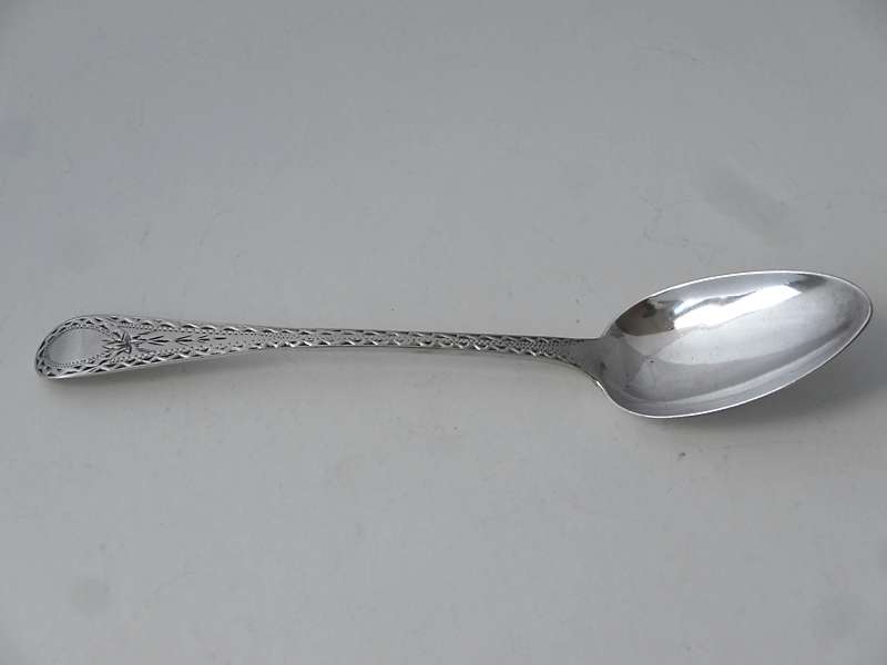 Antique silver tea and egg-spoons