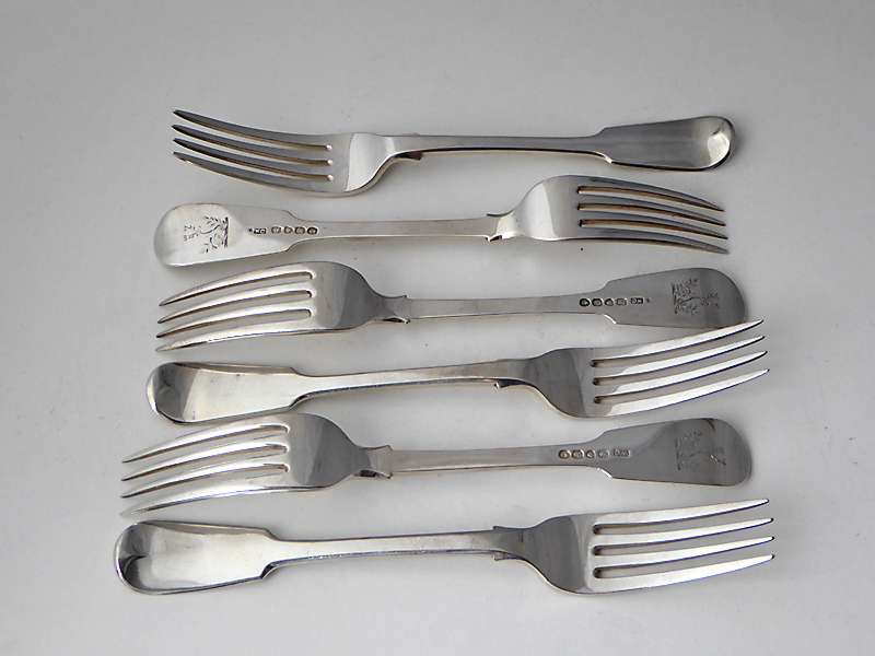 Antique silver forks